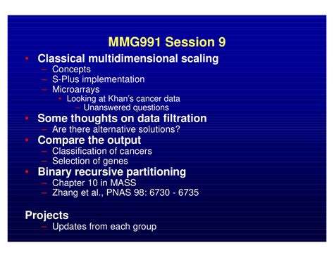 Classical Multidimensional Scaling Topics In Microbiology Mmg 991