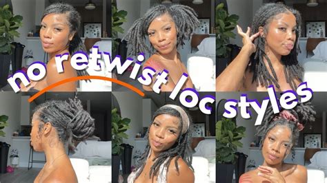 10 Easy No Retwist Loc Styles Mediumlong Locs Therealcholey Youtube