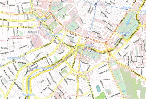 Secession Stadtplan mit Luftbild und Unterkünften von Wien