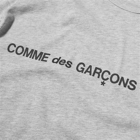 Comme Des Garcons Shirt Logo T Shirt Grey End Uk