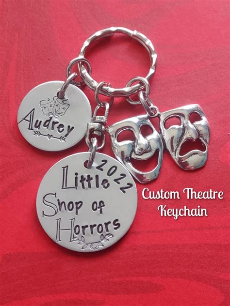 Custom Theater Keychain Musical Personalized Theatre Key Chain