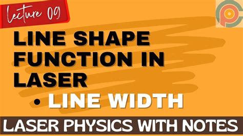 What Is Line Shape Function In Laser Line Width Line Shape Function Youtube