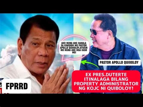 EX PRES DUTERTE ITINALAGA BILANG PROPERTY ADMINISTRATOR SA MGA ARI
