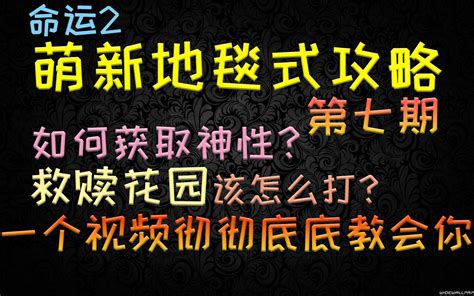 命运2萌新地毯式攻略⑦——获取神圣裁决（救赎花园全流程通关及技巧讲解） Bo良ki影的败者食尘 命运2 哔哩哔哩视频