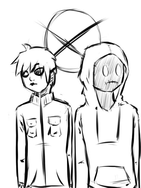 Hoodie And Masky Doodle By Halbzombie On Deviantart