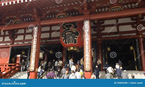 Висок Asakusa Senso токио Япония Редакционное Стоковое Фото