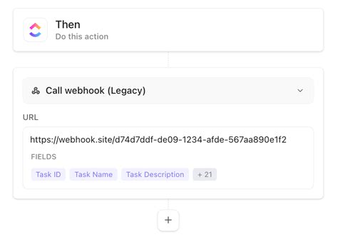 create a task webhook automation clickup help