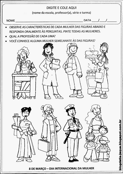 Blog Da Tia Jaque Atividades Prontas Dia Internacional Da Mulher Ano 2