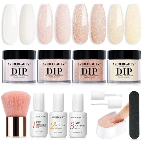 Azurebeauty Dip Powder Nail Kit Starter All Season Nude Skin