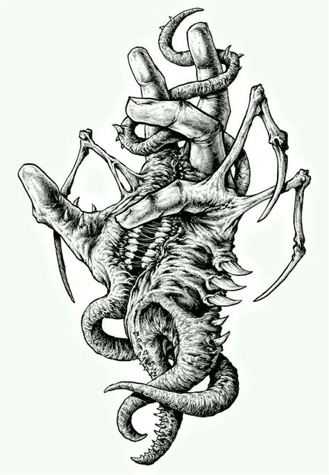 Pin By Courtney Isaksson On A Drawing Creepy Tattoos Scary Tattoos Dark Art Tattoo