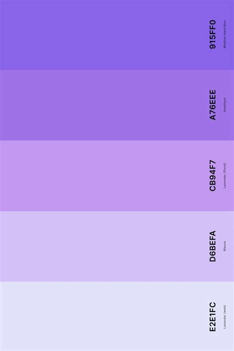 Lavender Hex Color Palette