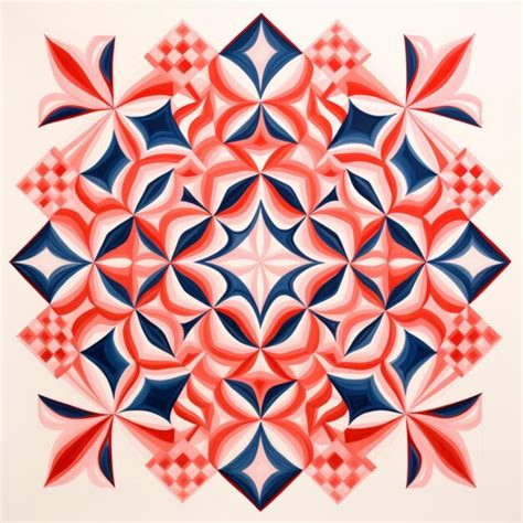 Premium Photo Playfully Ornate Tile Design With Monochromatic Symmetry And Kinetic Elements