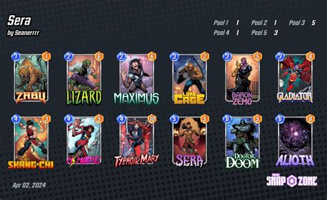 Sera Decks Marvel Snap Zone