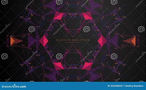 Big Data Analytics Concept With Geometric Patterns Stock Vector