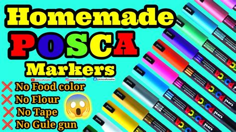 DlY POSCA MARKERS How To Make Posco Marker At Home Homemade Posca Marker Food Color Glue Gun