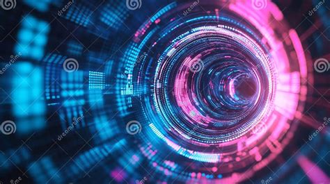 Software Developer Abstract Background With Bokeh Lights And Binary