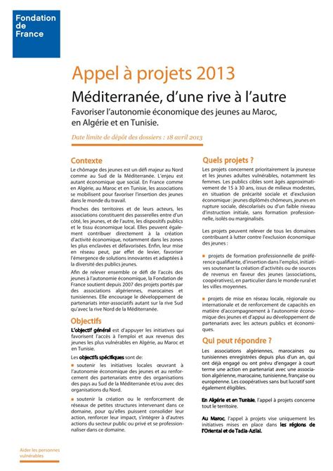 Appel à Projet Fondation De France Exemple De Projet Hot Sex Picture