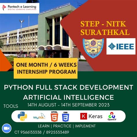 Pantechelearning On Linkedin Step Nitk Internship Starts Tomorrow