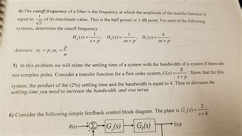 Solved The Cutoff Frequency Of A Filter Is The Frequency At