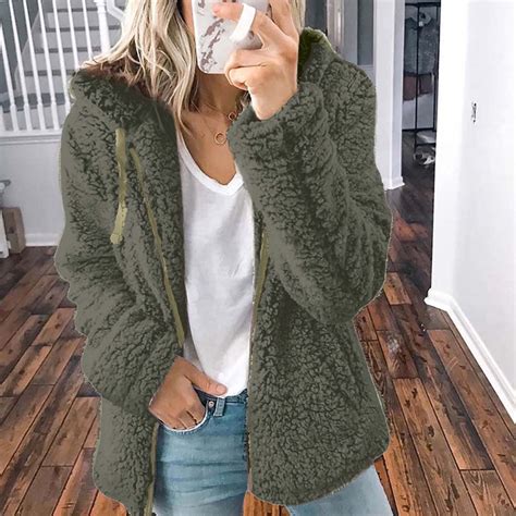 Azrian Womens Coats And Jackets Clearancefashion Womens Warm Faux Coat