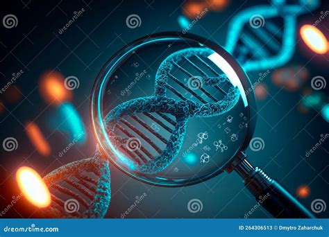 Dna And Genetics Research Concept Dna Molecule Stock Illustration