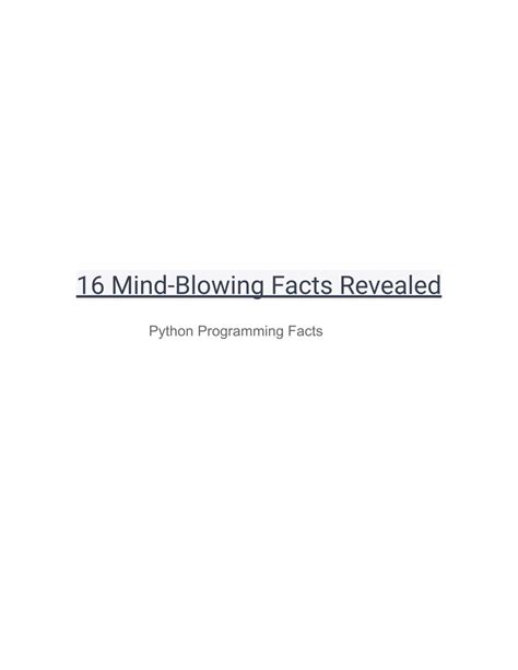 Ppt Interesting Python Facts Powerpoint Presentation Free Download