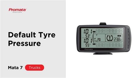 Restoring Default Tyre Pressure Settings Mata Youtube