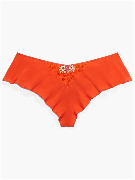 Dolled Up Lace Tap Short In Multi And Orange And Red Savage X Fenty