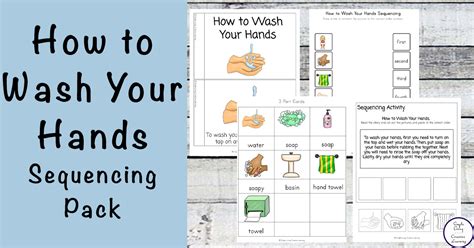 How To Wash Your Hands Sequencing Simple Living Creative Learning