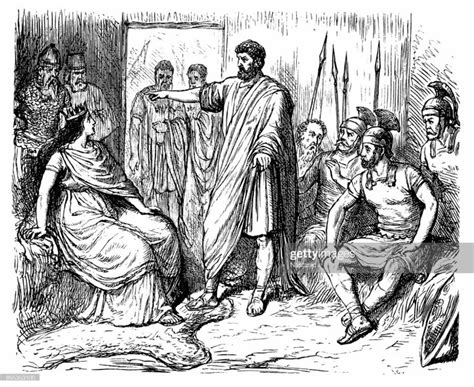 Illustration Of A Teuta Queen Of Illyria Visit From Roman Femmes Guerrières Guerrières