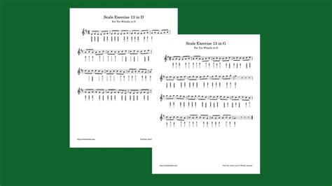 Scale Exercise 13 In D And G For D Whistles Jig Rhythm My Low D