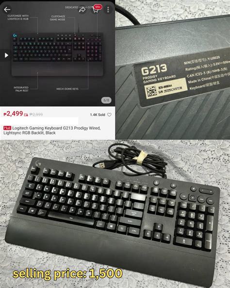 Logitech Prodigy Gaming Keyboard G213 Computers And Tech Parts And Accessories Computer Keyboard