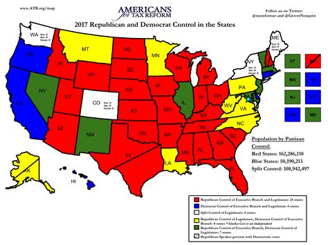 Map Shows Depth Of Gop Dominance In The States Americans For Tax Reform