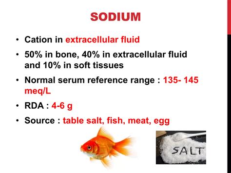 Sodium Potassium And Chloride Ppt