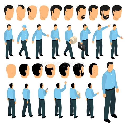Creation Constructor Male Set Stock Vector Illustration Of Abstract Mannequin 107791889