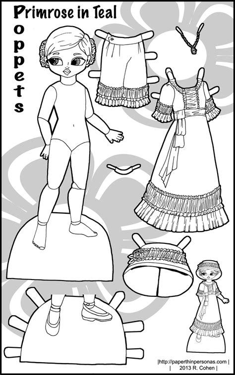 Primrose A New Poppet Printable Paper Doll Series • Paper Thin Personas