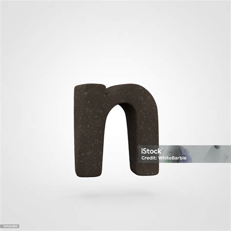 土壌の手紙 N 小文字白い背景に分離されました 3dのストックフォトや画像を多数ご用意 3d イラストレーション ウクライナ
