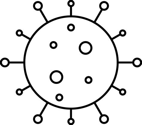 Black Thin Line Art Of Virus Icon Or Symbol 24951314 Vector Art At