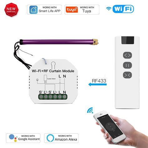 Mini Smart Blinds Curtain Switch Module Wifi Rf 433 Wireless Remote
