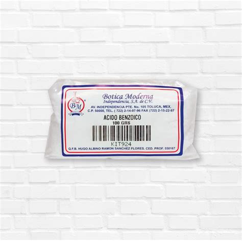 Ácido Benzoico Botica Moderna