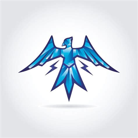 Abstract Thunder Bird Logo Design Symbol Template 12724517 Vector Art