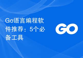 Go Language Programming Software Recommendation Essential Tools Golang Php Cn