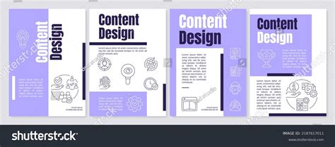 Content Creation Purple Brochure Template Digital Stock Vector Royalty Free 2187617011