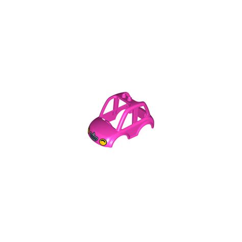 Duplo Dark Pink Car Top With Yellow Headlights 15975 15983 Brick