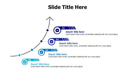 4 Branched Points From Up Arrow Infographic Inforgraphics And Slides