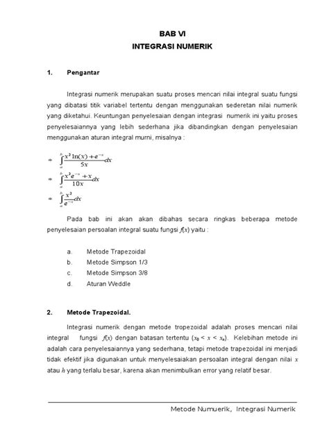 18 Contoh Soal Integral Metode Numerik Brittany Salinas
