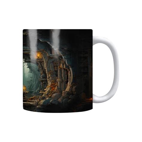 Kehuo 3d Bookshelf Mug 3d Bookshelf Coffee Mug 3d Effect Ceramic