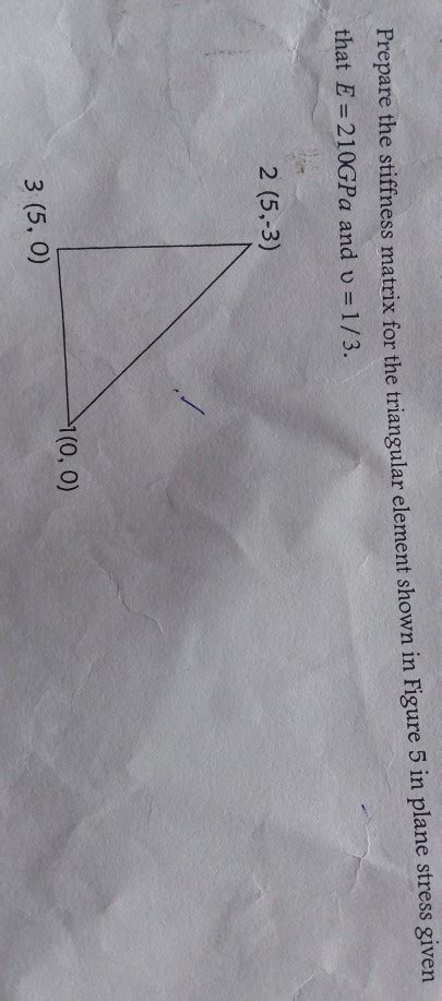 Solved Prepare The Stiffness Matrix For The Triangular