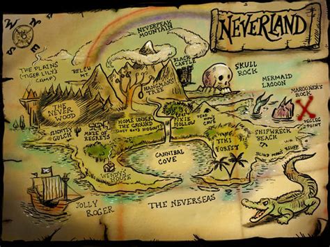 Neverland Map By Sketchbat On Deviantart