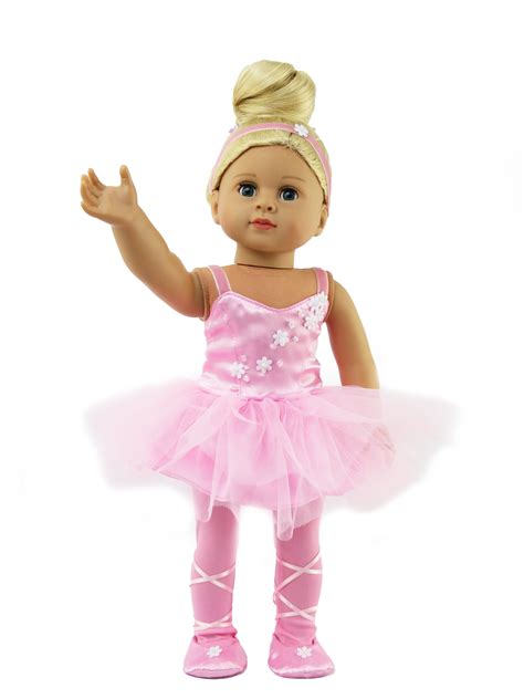 Pink Ballerina 4 Piece Set For 18 Inch Dolls
